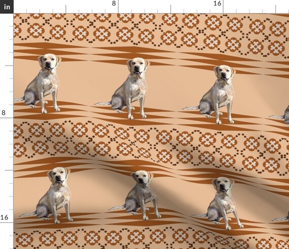 Yellow Lab Pup Fabric Yellow Lab by Dogdaze Yellow Lab - Etsy