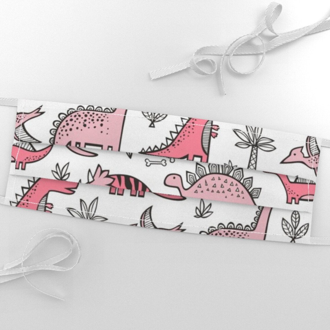 Girls Dinosaur Fabric Dinosaurs in Pink by Caja Design - Etsy