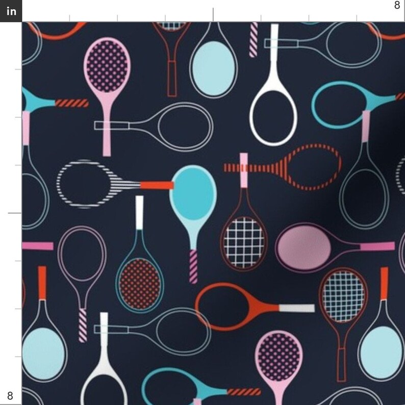 Mod Tennis Fabric Rackets by Katerhees Mod Scandi Athletic | Etsy