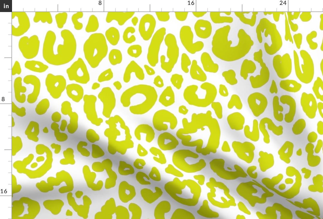 Chartreuse Cheetah Fabric - Cheetah Chic by Theartwerks - Animal Print ...