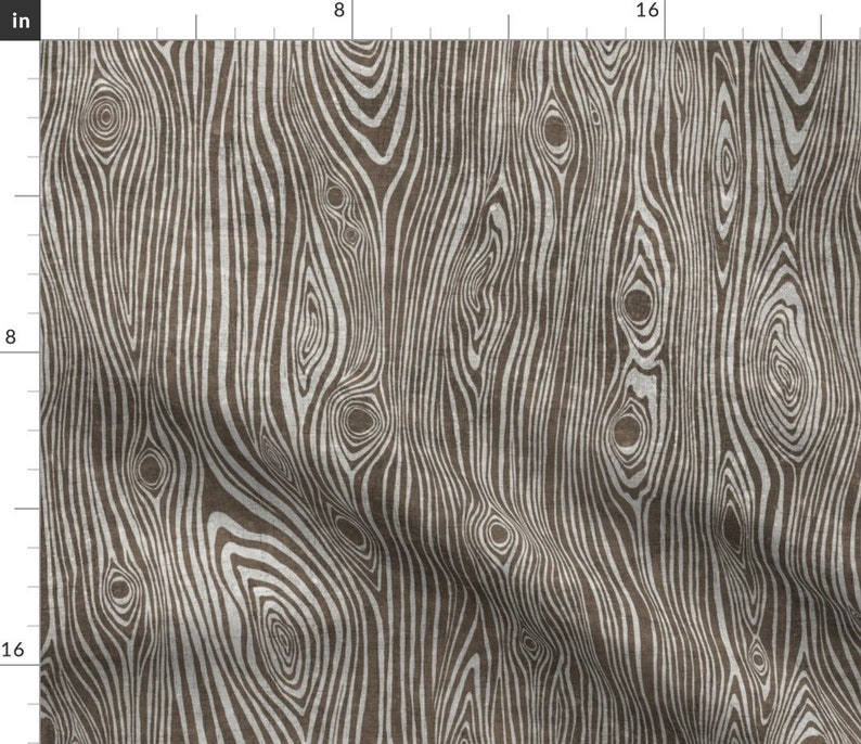 Woodgrain Fabric woodgrain Handpainted Dark With Texture - Etsy