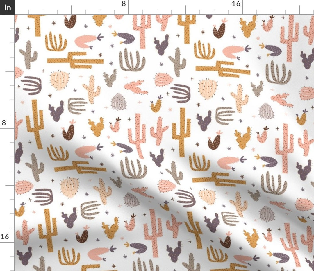 Cactus Fabric Cactus by Laurawrightstudio Cactus Southwest Boho Baby ...