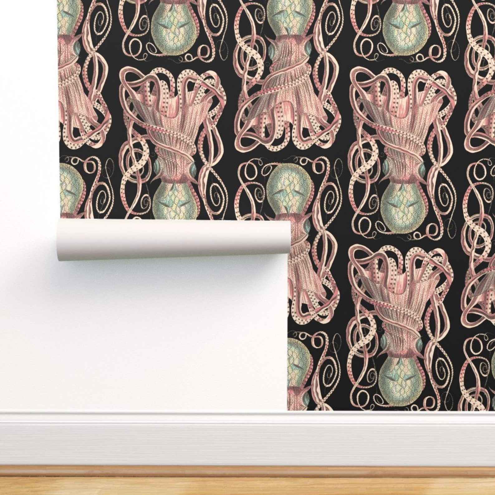 Cuttlefish Wallpaper Sepiidae All Day Black by | Etsy