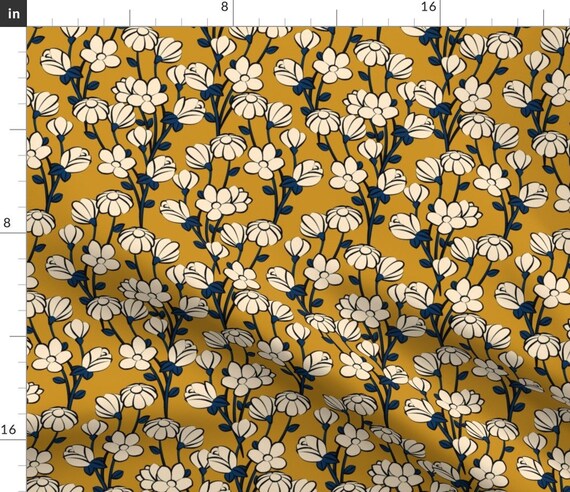 Floral Print Fabric Floral Spring by Lapetitelecour Floral | Etsy