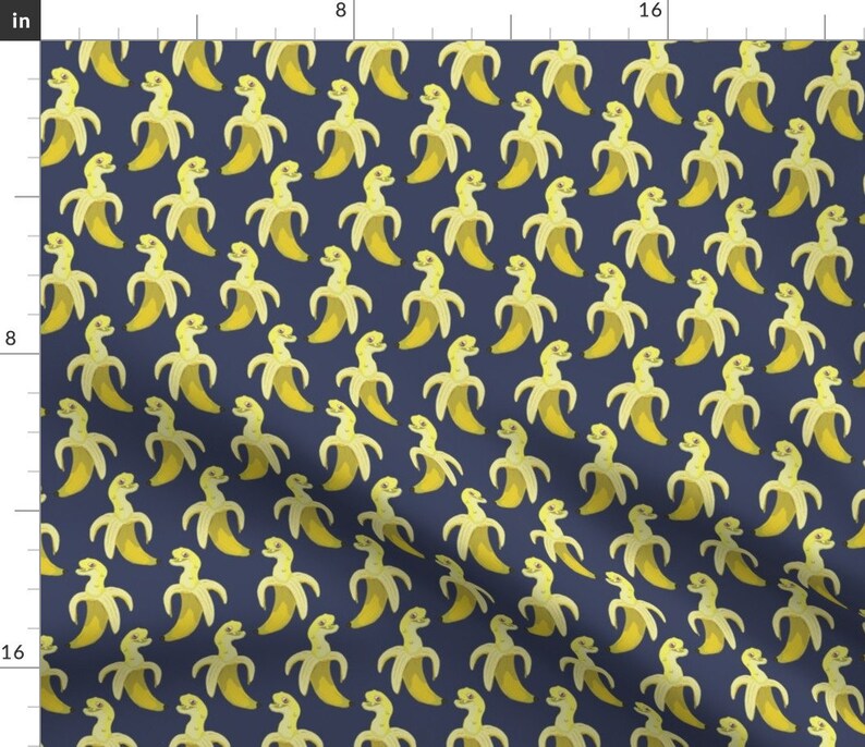 Bananas Fabric Banana Snakes Small Scale by Dorkabrain - Etsy