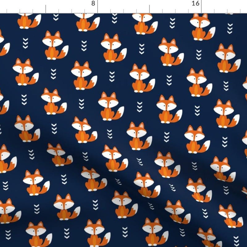 Fox Fabric - Etsy
