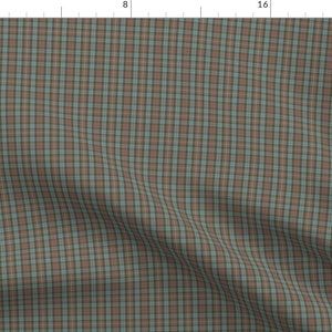 Muted Blue and Red Plaid Fabric 1/4 Scale Fraser Hunting - Etsy