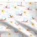 Sunshine Pilates Illustration Fabric - Morning Pilates - Watercolor by ...