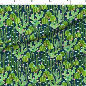 Watercolor Cactus Fabric the Cactus Garden of Earthly Delights by Vo ...