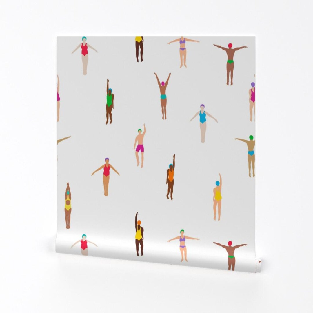 Swimming Removable Peel and Stick Wallpaper - Holiday Summer Sea Ocean ...