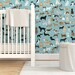 Dogs Wallpaper Light Blue Lots of Breeds Dog Breed by - Etsy