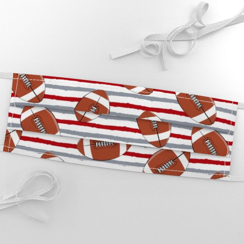 Football Stripe Fabric College Football Red and Grey - Etsy