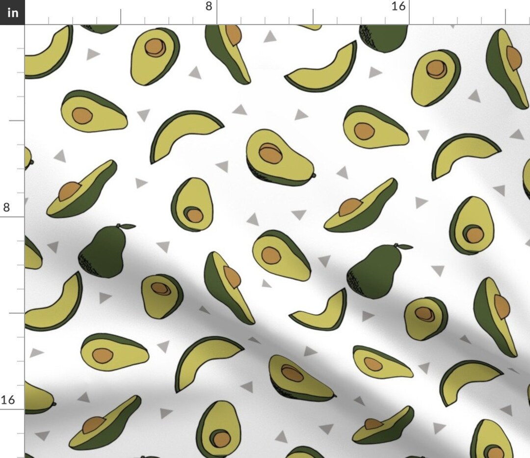 Avocado Fabric Avocados Fabric // Avocado Fruit and Veggies Fabric by ...
