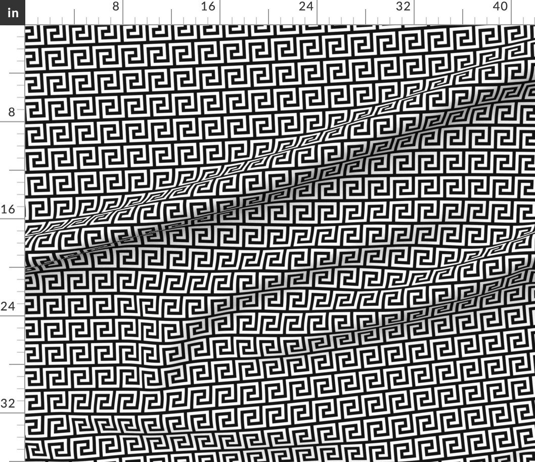 Greek Key Fabric 2 Greek Key Pattern Black and White - Etsy