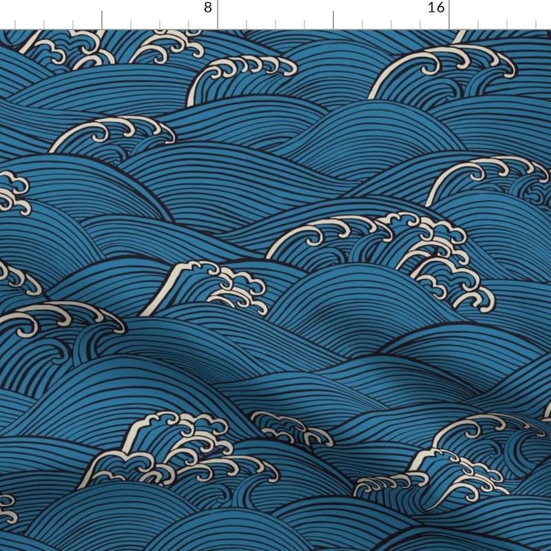 Waves Fabric - Etsy