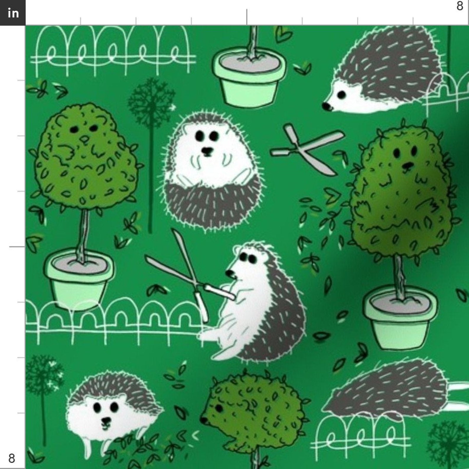 Green Hedgehog Fabric Haircut for Hedgie by Graceful Green - Etsy