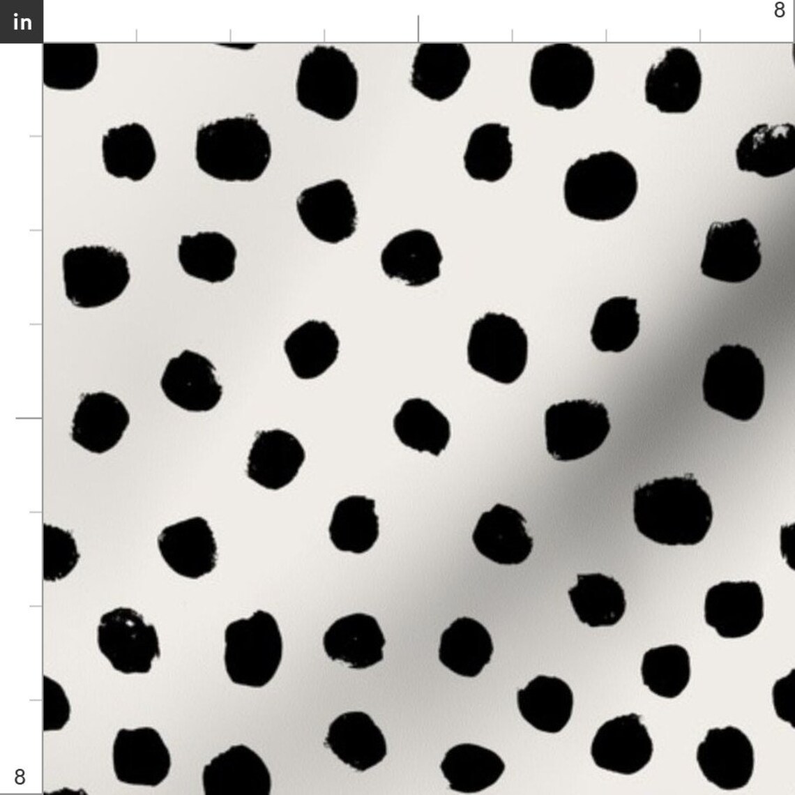 Dot Fabric Dalmatian Dots Cream Neutral Classy Spots Animal | Etsy