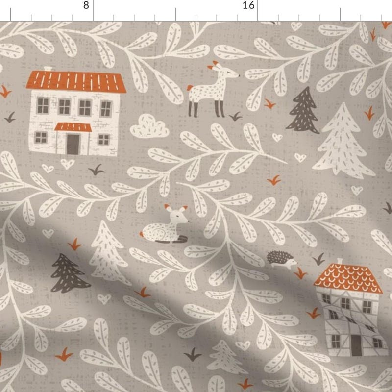 Whimsical House Fabrics - Etsy