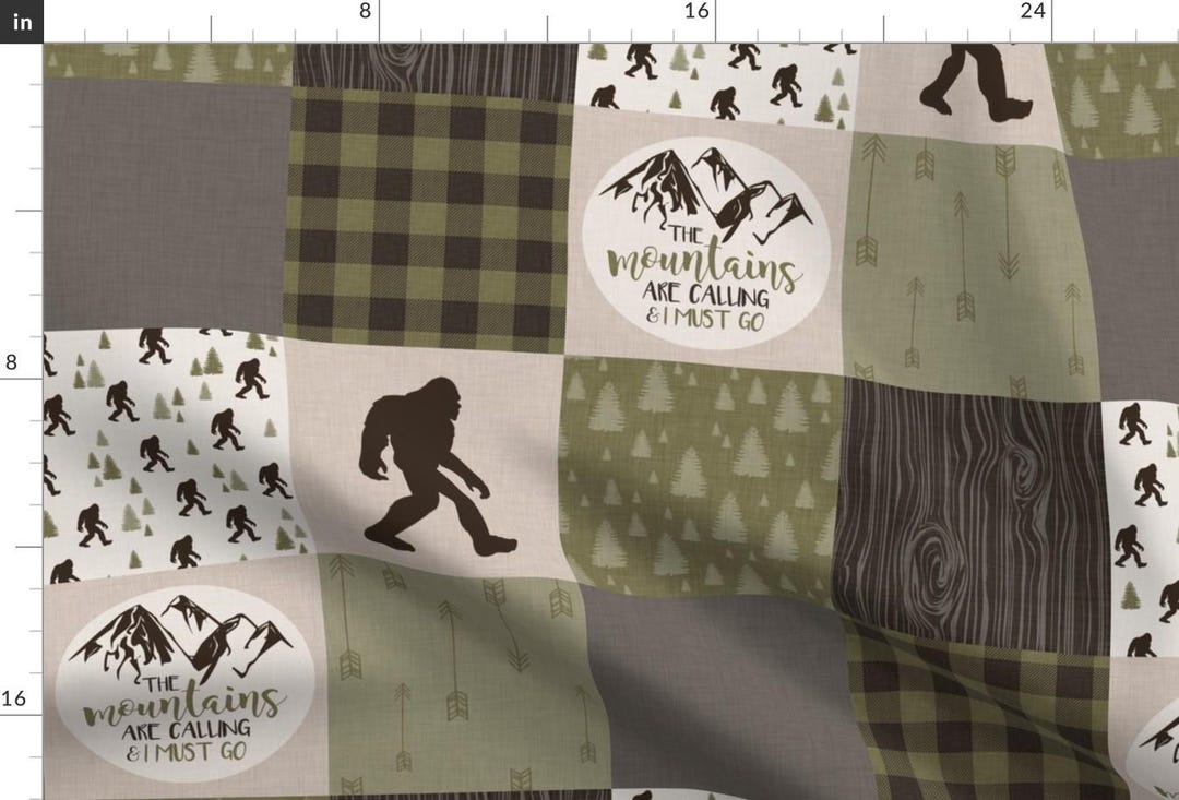Bigfoot Wholecloth Fabric - Bigfoot Cheater Quilt by ...