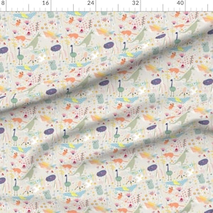 Gender Neutral Fabric - Australian Animals by Mountvicandme - Colorful ...