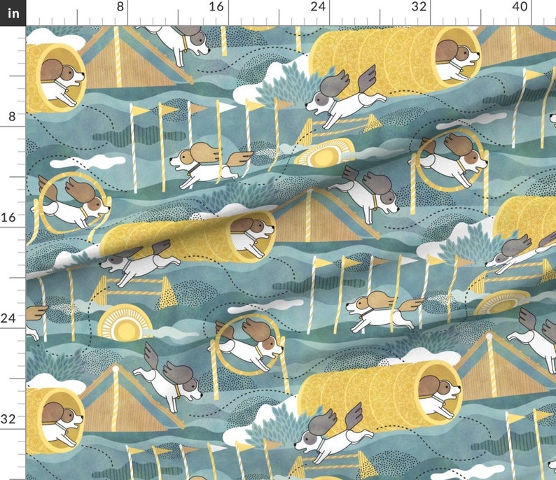 Sports Agility Dogs Competition Fabric Dog Agility by - Etsy