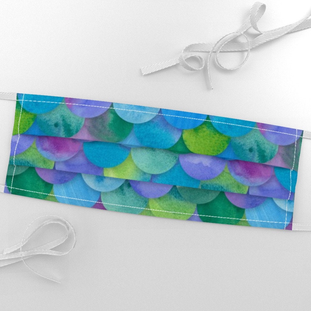 Colorful Mermaid Scales Fabric Multicolor Mermaid Scales by | Etsy