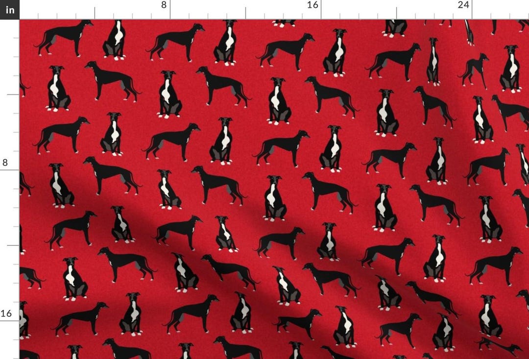 Greyhound Fabric - Greyhound Black Pet Quilt Coordinate Nursery by ...