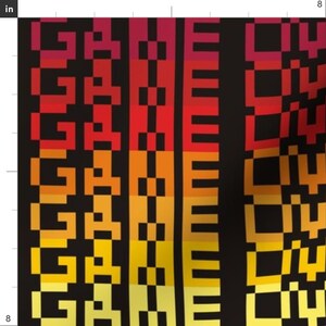 Byte Fabric - 8-bit Game Over Firey by Pennyroyal - Byte Vintage Video ...