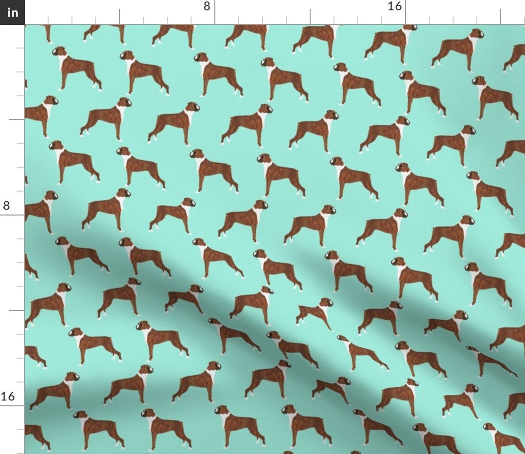 Blue Boxer Dog Pet Boxer Fabric for Crafts Home Decor Textiles by ...