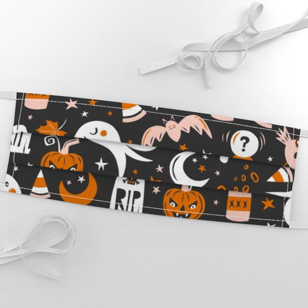 Black Halloween Spooky Ghost Fabric Halloween Haunting | Etsy