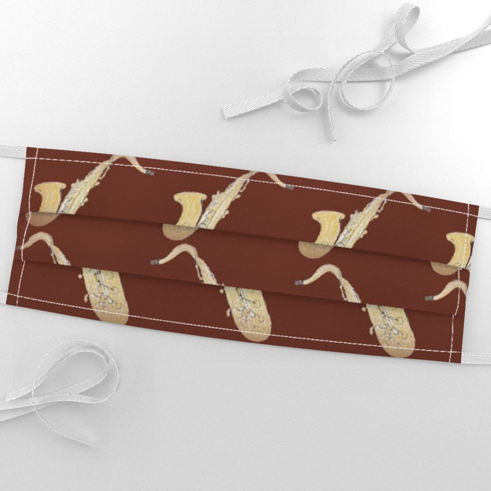 Saxophones Fabric Tenor Alto Saxophone Rust Brown Musician | Etsy