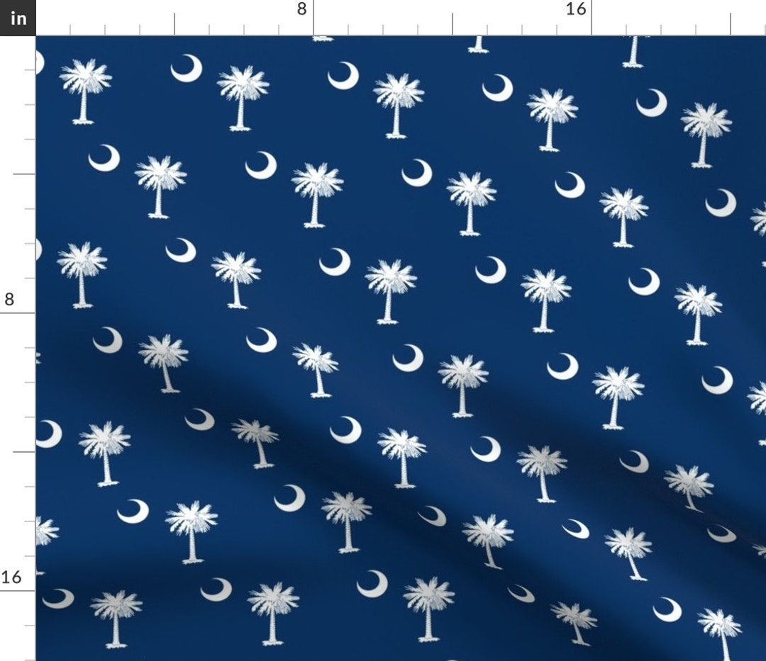 South Carolina Fabric South Carolina Flag With 2 Trees by Flagfabric ...