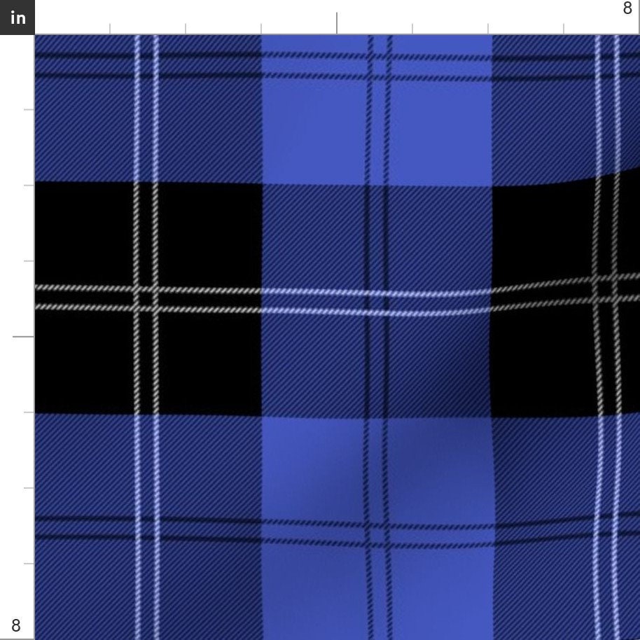 Ramsay Plaid Fabric Ramsay Hunting Tartan in Blue by | Etsy