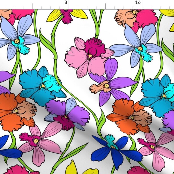 Orchids Fabric - Etsy