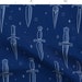 Dagger Fabric Sweet Revenge Navy by Logan Spector Deadly Knife Blade ...