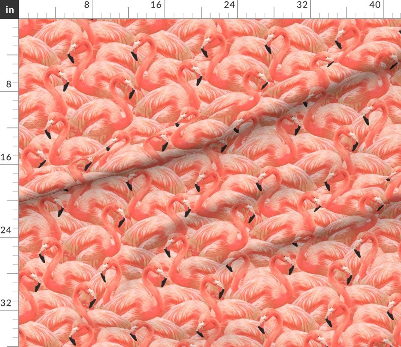 Flamingo Fabric Flamingo Fever in Coral by - Etsy