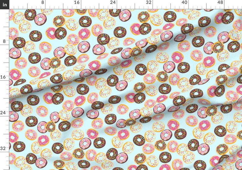 Donuts Fabric Sugar Rush Donuts By Bzbdesigner Donut | Etsy