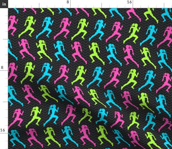 Running Fabric Running by Bags29 Colorful Female Sprinter | Etsy