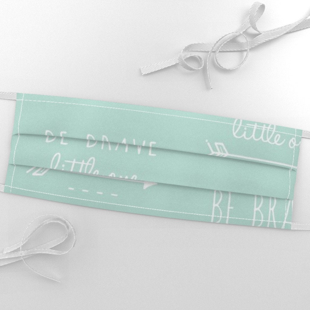 Blue Brave Fabric Be Brave Little One Arrow Mint And White | Etsy