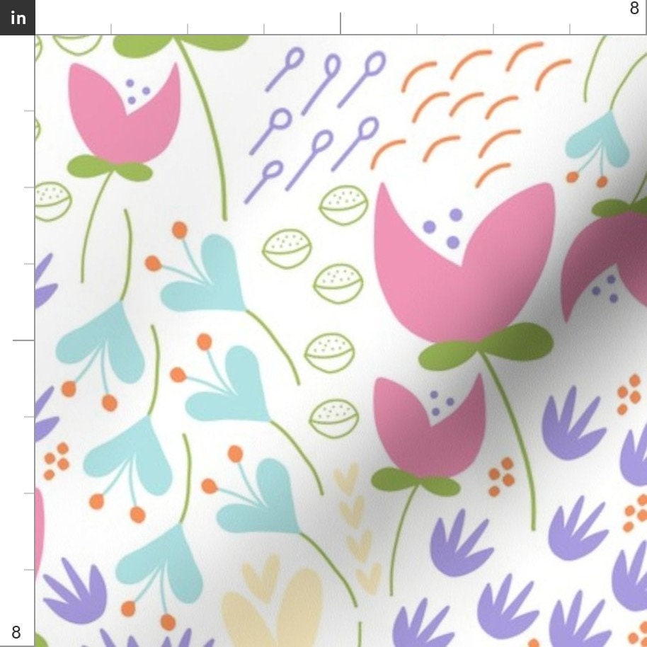 Spring Floral Fabric Fairytale Floral By Kellyparkersmith | Etsy