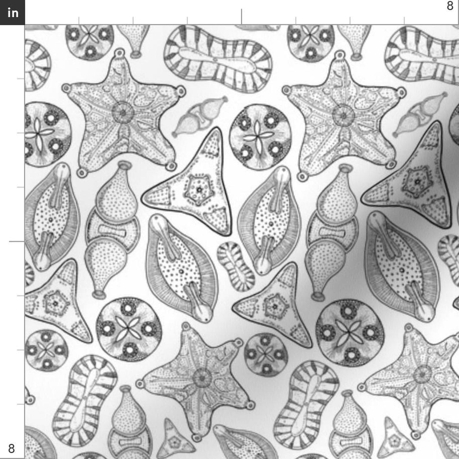 Microbes Fabric -up Close and Personal by Littleknids- Microbes Germs ...