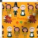 Thanksgiving Characters Fabric - Happy Thanksgiving by Floramoon ...