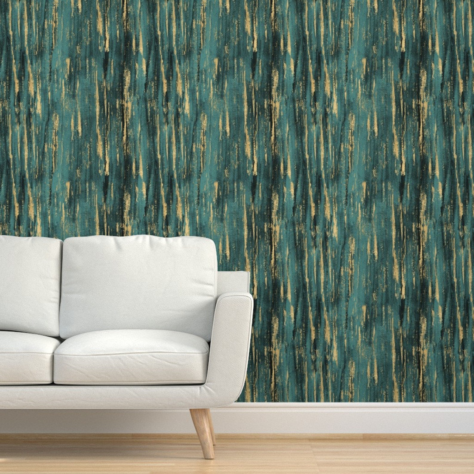 Abstract Wallpaper Painted Texture Teal by Crystal Walen - Etsy