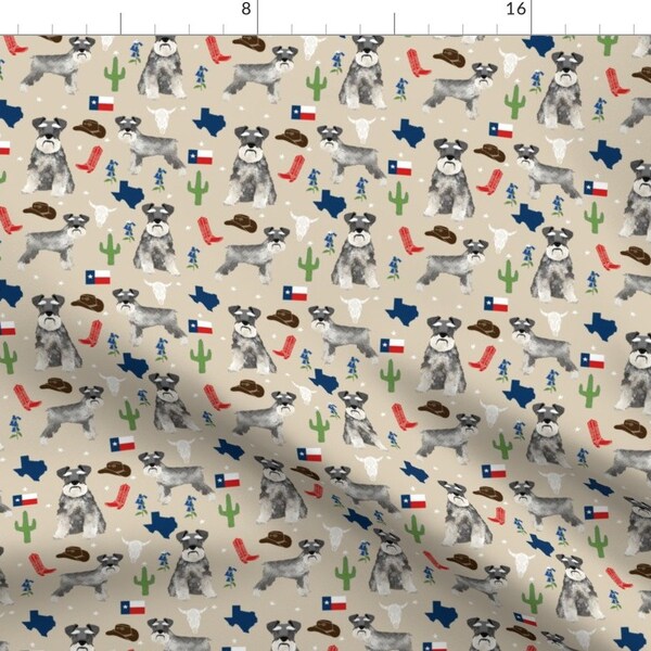 Schnauzer Fabric - Etsy