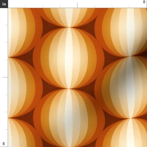 Orange Mod Fabric Perfect Ogee by Spellstone Retro - Etsy