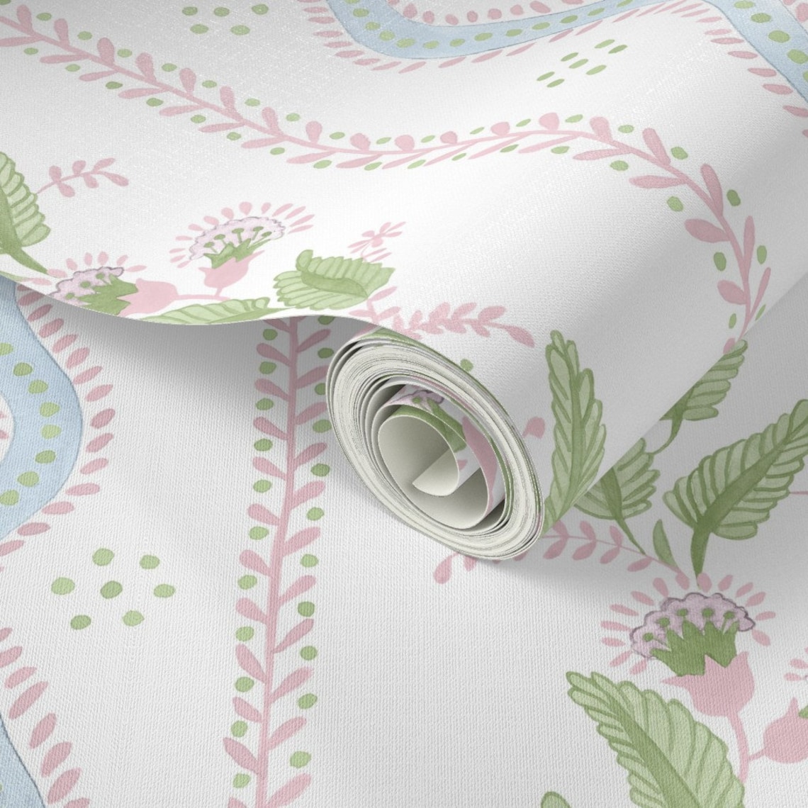 Elegant Floral Peel-and-stick Wallpaper Sampler - Pastel Watercolor ...