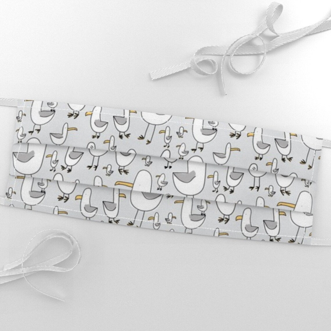 Seagull Fabric Gulls Light Grey Gull Grey By | Etsy