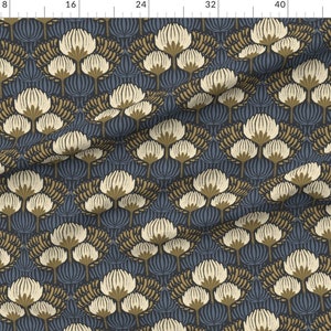 Art Deco Upholstery Fabric 1920s Luxe Floral by Nancy_bradham Cream ...