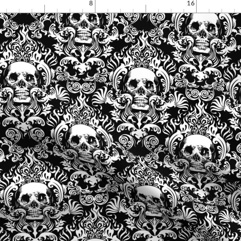 Skull Damask - Etsy UK