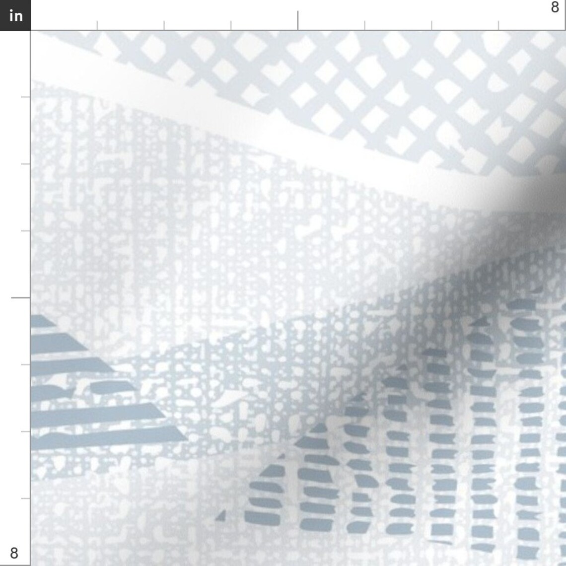 Wavy Blue Abstract Design Fabric Drift by Fleabat Wavy - Etsy